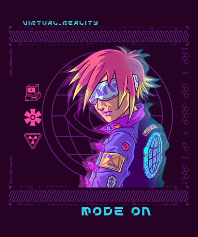 Placeit - T-Shirt Design Maker With a Metaverse-Inspired Theme and a ...