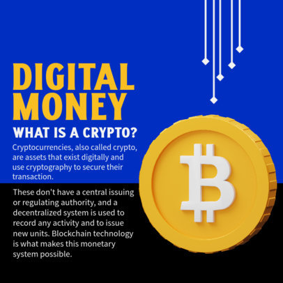 Placeit - Instagram Post Template for a Digital Assets-Themed Infographic
