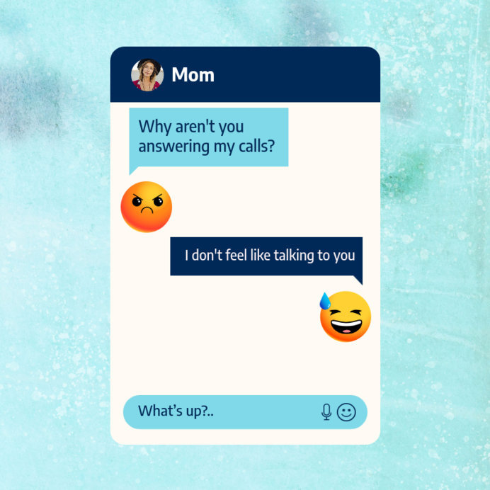 Placeit - WhatsApp-Inspired Chat Conversation-Themed Instagram Post ...