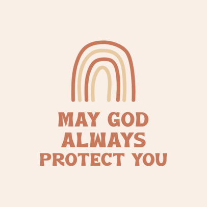 Placeit - Christian Instagram Post Template Featuring a Faith Quote