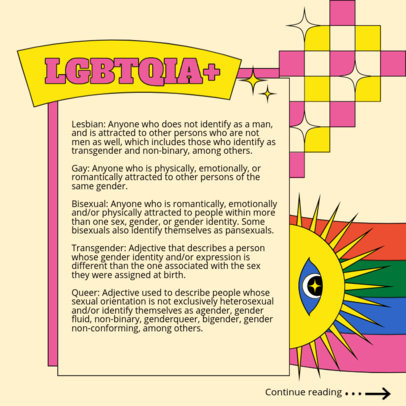 Placeit - Instagram Post Generator Featuring an Informative Transgender ...