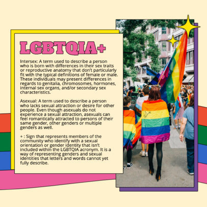 Placeit - Instagram Post Maker with an LGBT-Themed Hashtag for Pride Month