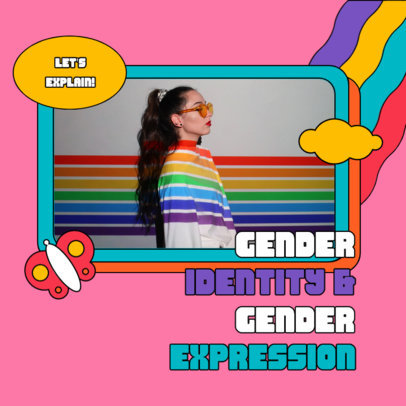 Placeit - Instagram Post Creator for Pride Month Featuring Colorful ...