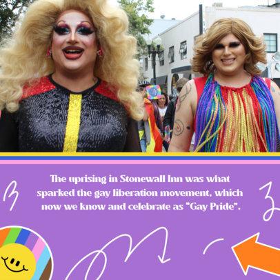 Placeit - LGBTQ Pride-Themed Instagram Post Template Featuring ...