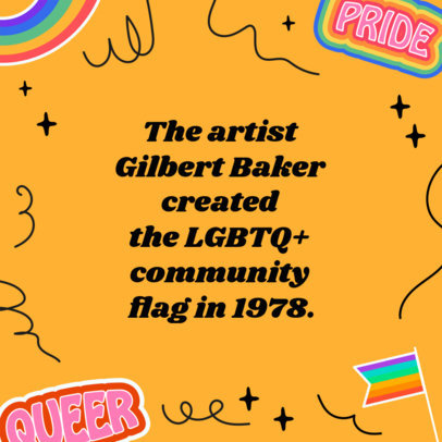 Placeit - LGBTQ Pride-Themed Instagram Post Template Featuring ...