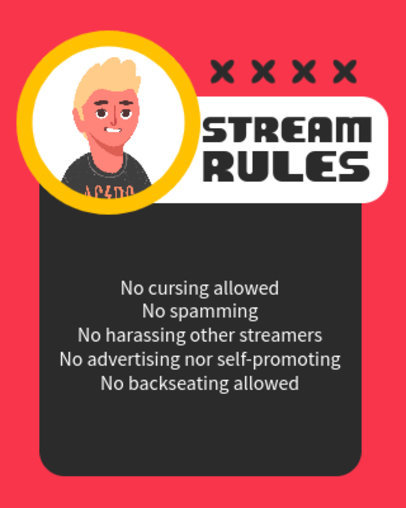 Placeit - Twitch Info Panel Template Featuring a Fun and Modern Avatar