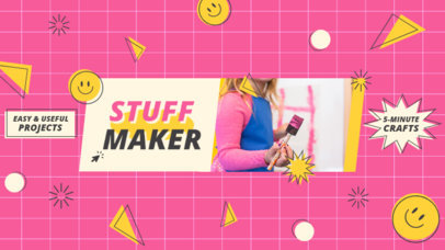 Placeit - YouTube Banner Template with a Retro Grid for a Cool Tuts Channel