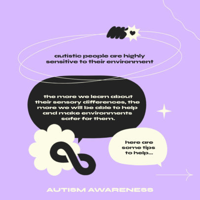 Placeit - Instagram Post Generator for a Carousel About Autism and ...