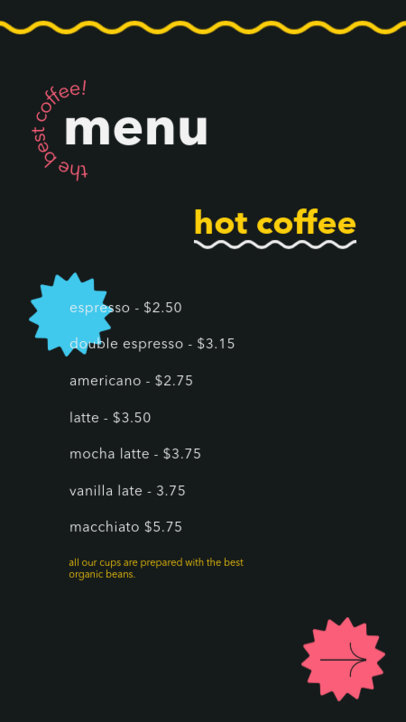 Placeit - Instagram Story Generator for a Modern Coffee Shop Menu ...