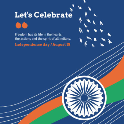 Placeit - India’s Independence Day-Themed Instagram Post Design Creator