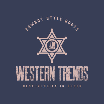 Placeit - Country-Styled Logo Template for a Western Footgear Business