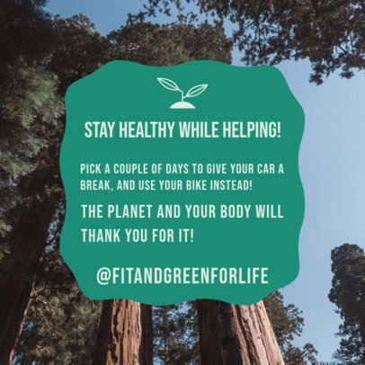 Placeit - Sustainability Instagram Post Template About Recycling