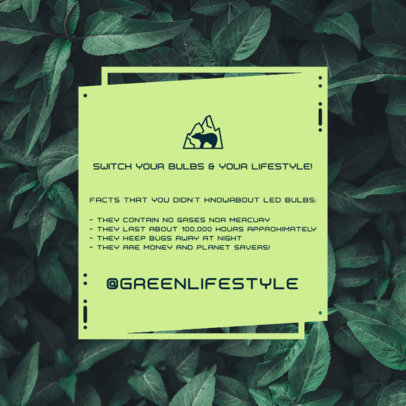 Placeit - Eco-Friendly Instagram Post Template to Share a Message About ...