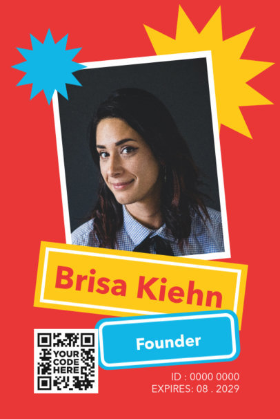 Placeit - Front ID Card Maker for a Producer Position Featuring Star ...