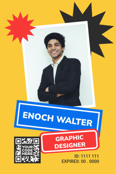 Placeit - Front ID Card Generator Featuring a Picture and Star-Shaped ...