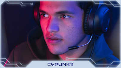 Placeit - Webcam Frame Overlay Design Creator Featuring a Cyberpunk ...