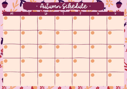 Placeit - Calendar Design Template Featuring a Terrazzo Background Pattern