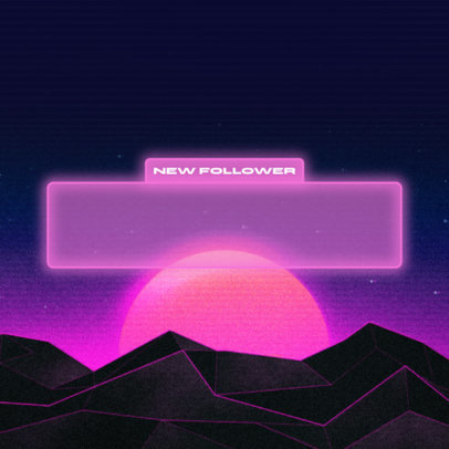 Placeit - Cyberpunk-Themed Alert Box Creator to Mention a New Follower