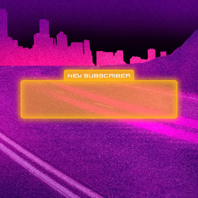 Placeit - New Follower Alert Box Template Featuring a Cyberpunk Aesthetic