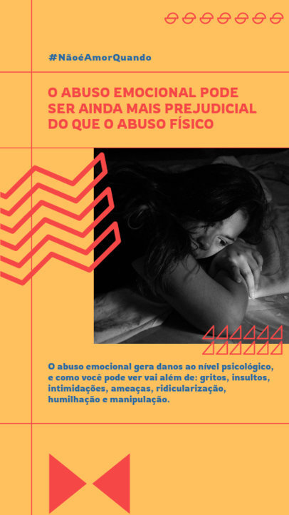 Placeit - Instagram Story Maker Featuring a Domestic Abuse Awareness Theme