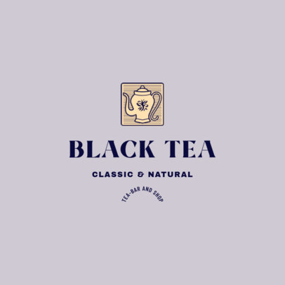 Placeit - Logo Generator for Tea Bar Brand Featuring a Minimalistic Graphic