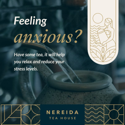 Placeit - Instagram Post Generator Featuring Tea Facts and a Dragon Graphic