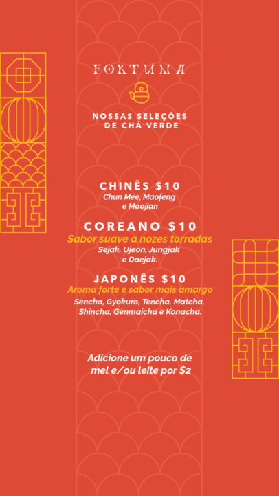 Placeit - Tea House-Themed Menu Maker Featuring Black Tea Selections