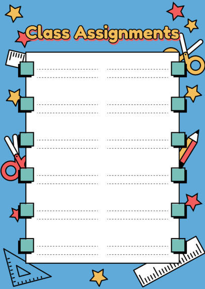 Placeit - Stationery Flyer Template for Class Assignments Featuring ...