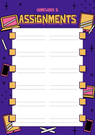 Placeit - Stationery Flyer Template for Class Assignments Featuring ...