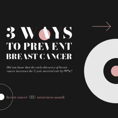 Placeit - Instagram Post Template Featuring Breast Cancer Preventive ...