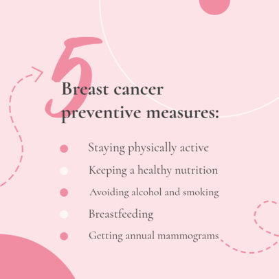 Placeit - Instagram Post Template Featuring Breast Cancer Symptoms