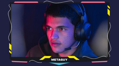 Placeit - Modern OBS Webcam Frame Overlay Creator with Wavy Lines