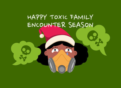 Placeit - Anti-Christmas Greeting Card Design Maker Featuring a Burning ...