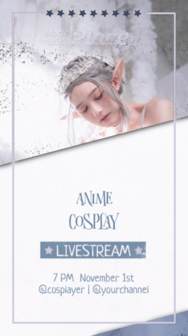 Placeit - Instagram Story Video Maker for an Anime Cosplay Event Livestream