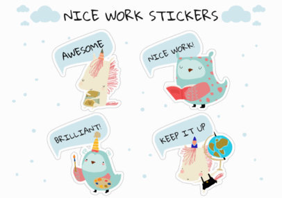 Placeit - Sticker Creator for Good Work Motivational Messages