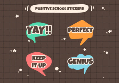 Placeit - Sticker Generator Featuring Motivational Quotes for School ...