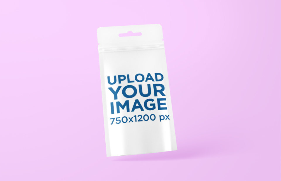 Placeit - Zip Bag Mockup Featuring a Customizable Background