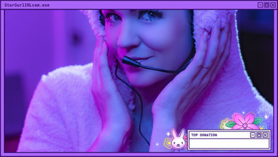 Placeit - Cute Webcam Overlay Generator Featuring a Retro Aesthetic and ...