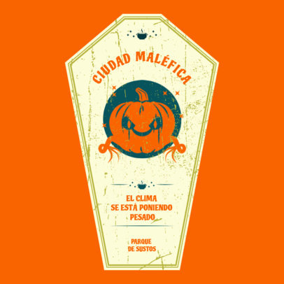 Placeit - Horror-Themed Park Logo Maker Featuring a Scary Pumpkin Graphic