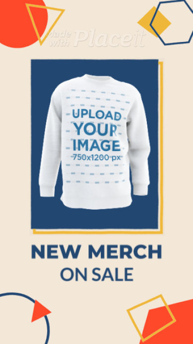 Placeit - Sweatshirt Video to Promote a New Merch Sale