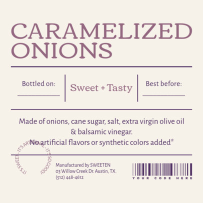 Placeit - Front Label Template for a Caramelized Onions Sauce