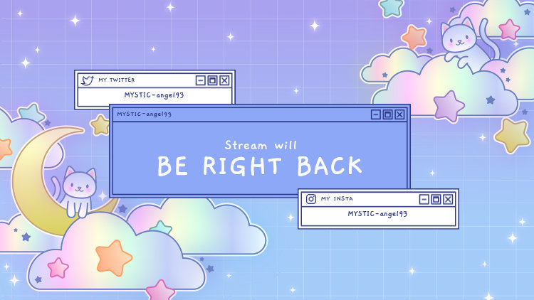 Placeit Twitch Be Right Back Screen Generator Featuring Cute Graphics