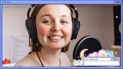 Placeit - Retro-Themed Webcam Overlay Maker for Streamers Featuring ...