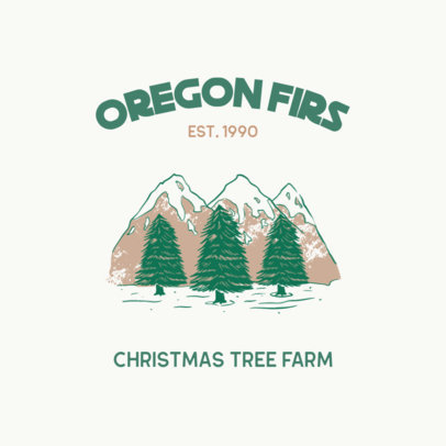 Placeit - Logo Creator for a Christmas Tree Farm Featuring a Mountain ...