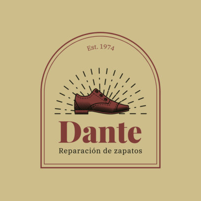 Placeit - Shoe Repair Logo Maker Featuring a Woman Worker Graphic