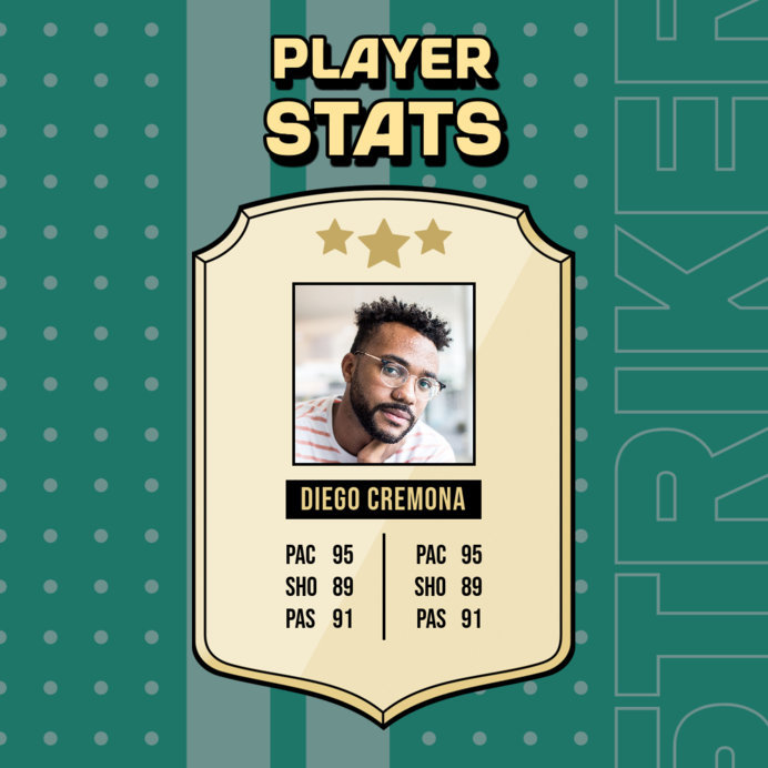 Placeit - Instagram Post Maker Featuring Player Statistic Cards