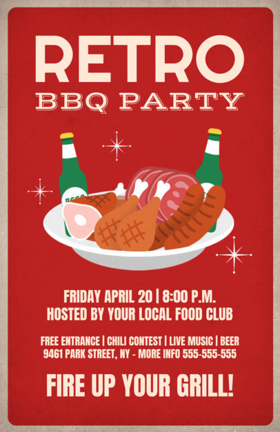 Placeit - Vintage BBQ Flyer Maker