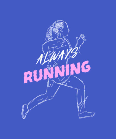 Placeit - T-Shirt Design Creator for a Marathon Runner with a ...