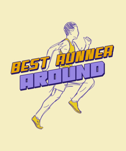 Placeit - T-Shirt Design Generator with a Quote for Dedicated Runners