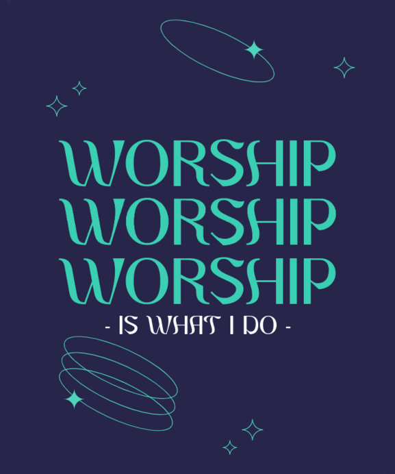 Placeit - Worship T-Shirt Design Maker Featuring a Christian Theme